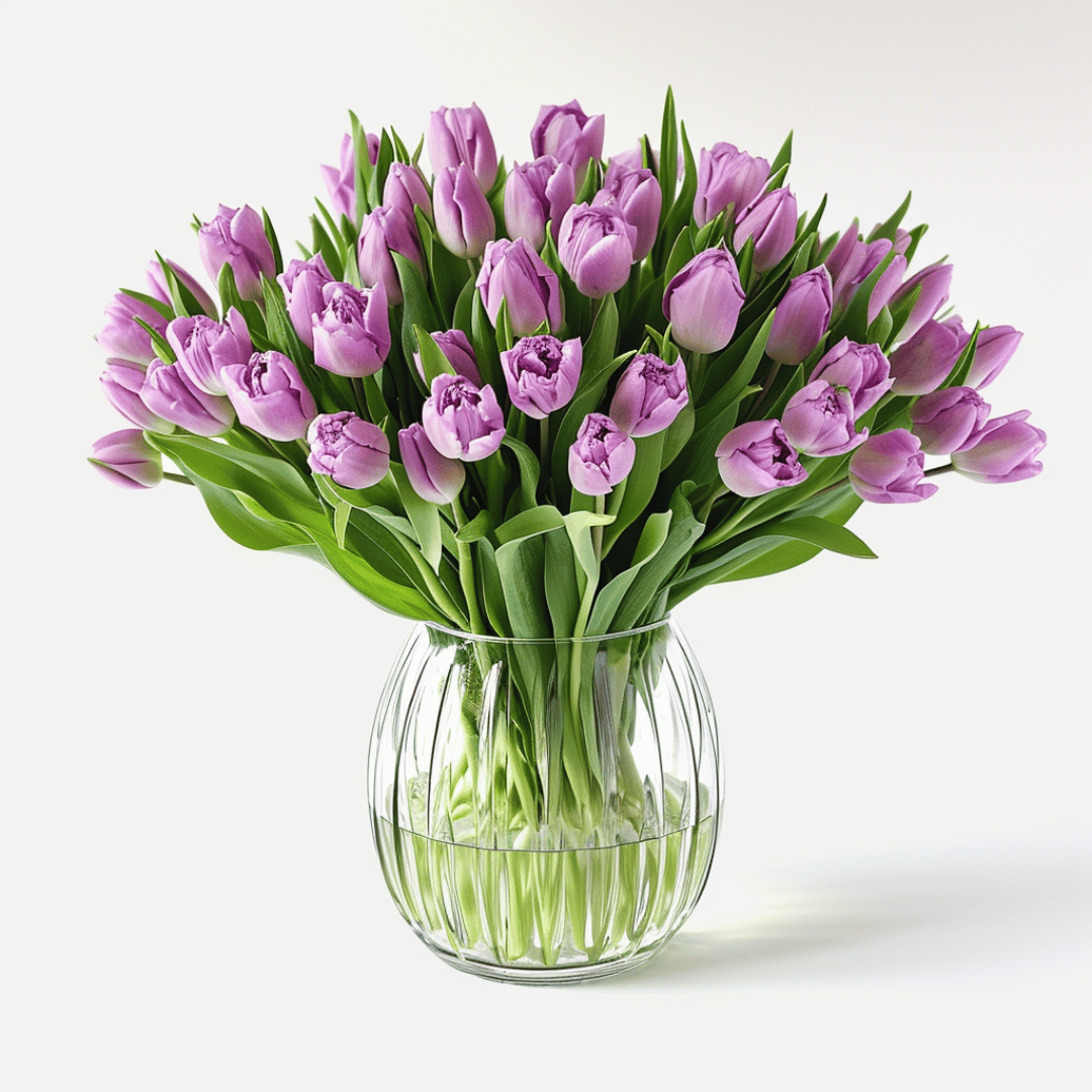 50 Violet Tulips | Violet Tulips Delivery Around Australia